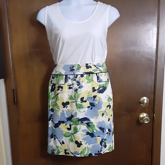 Alex Marie | Skirts | Alex Marie Floral Skirt Blue Green Yellow | Poshmark